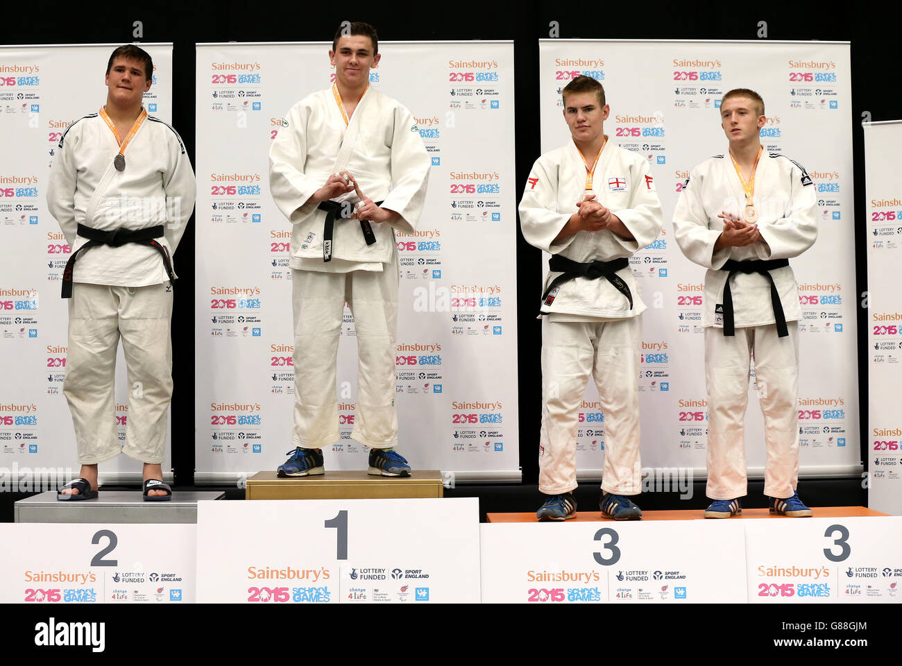 (L-R) Scotland's Cailin Calder, Northern Ireland's James Reid, England ...