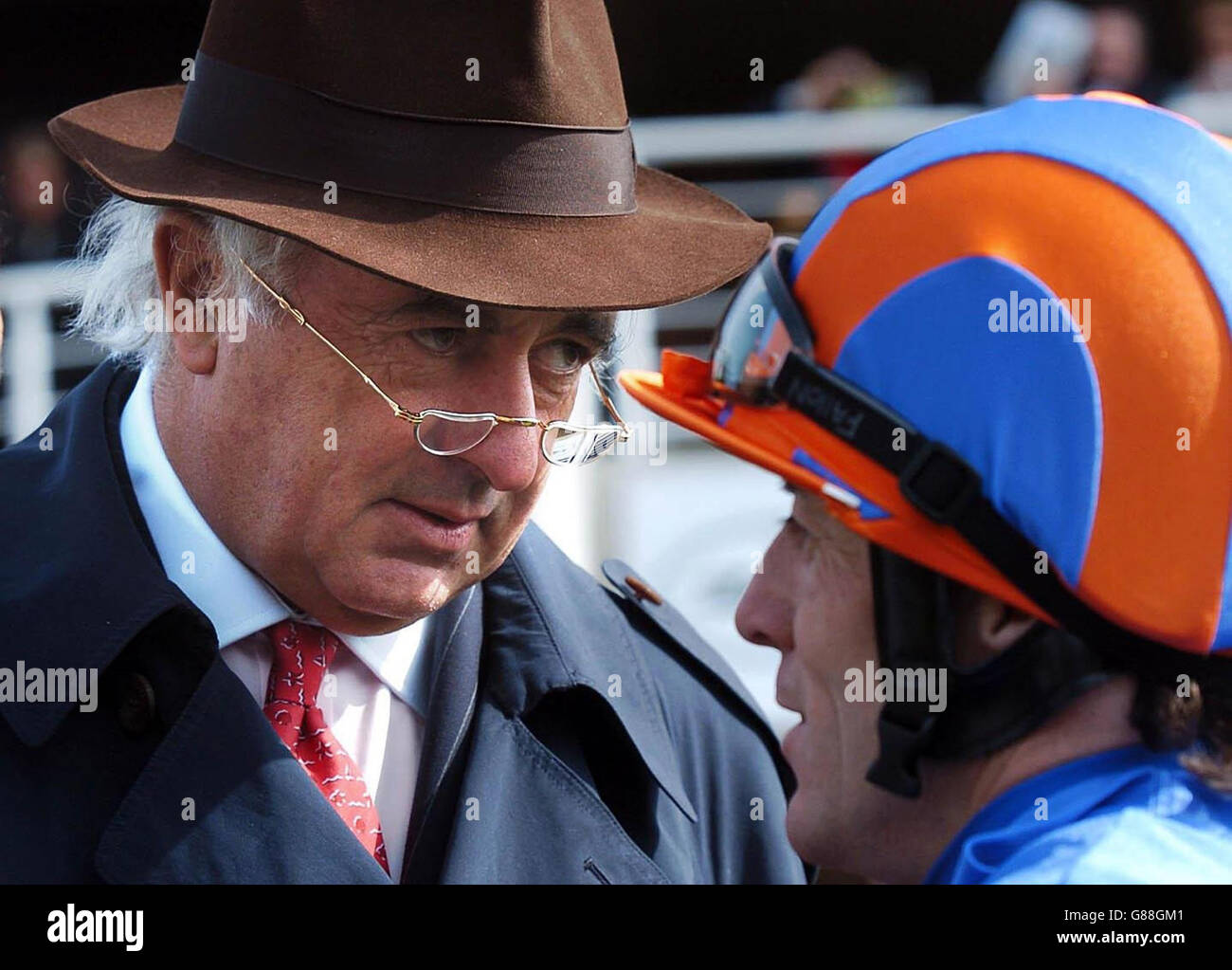 Racing tycoon john magnier with jockey kieren fallon hi-res stock ...