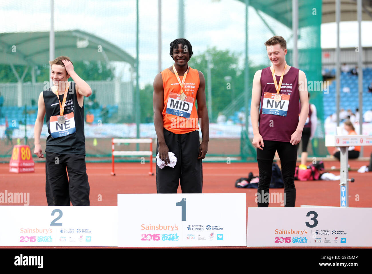 (l-r) England North East's Jason Nicholson, England Midlands' Javaughan ...