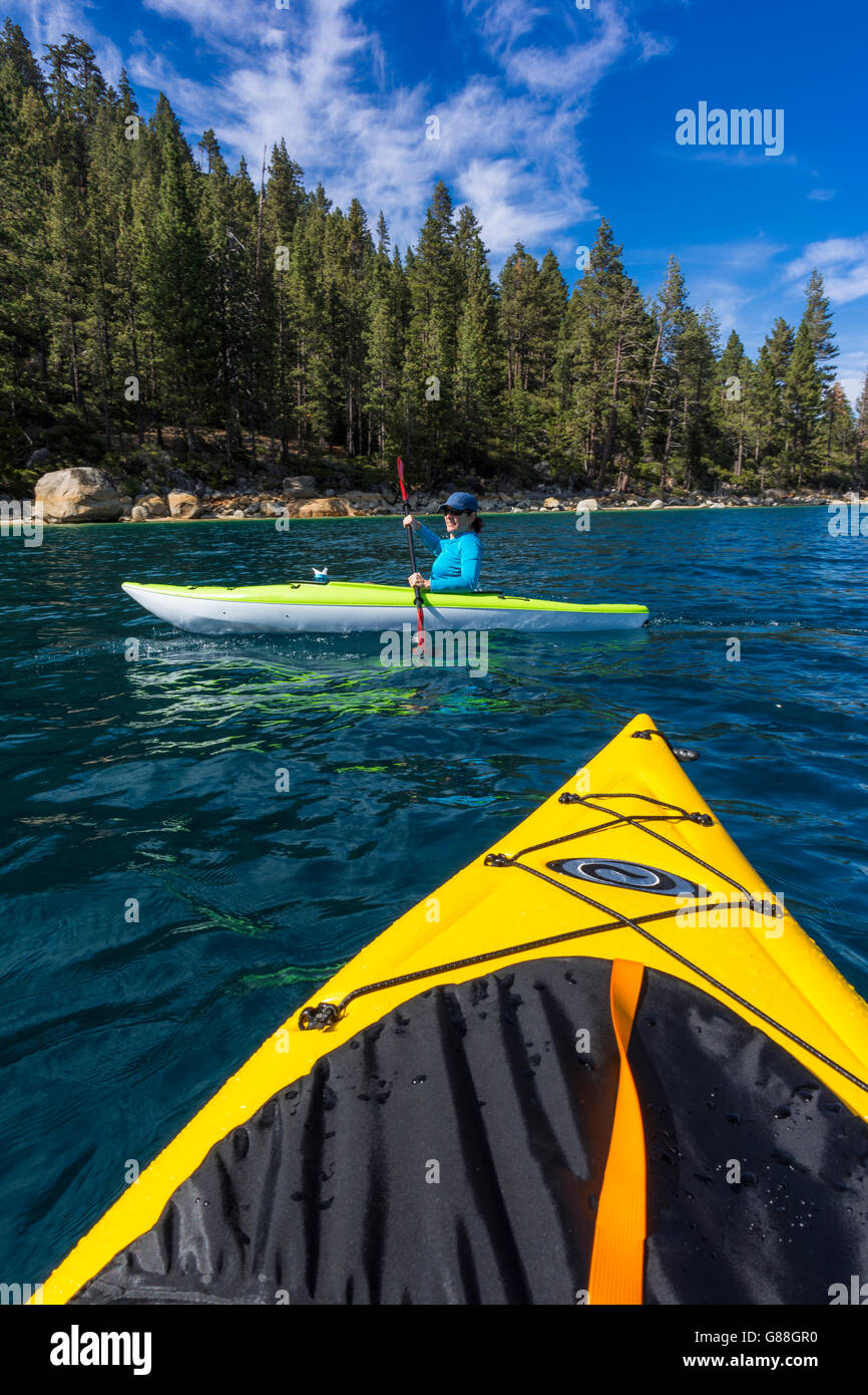 Kayaking in Emerald Bay, Emerald Bay State Park, Lake Tahoe, California ...