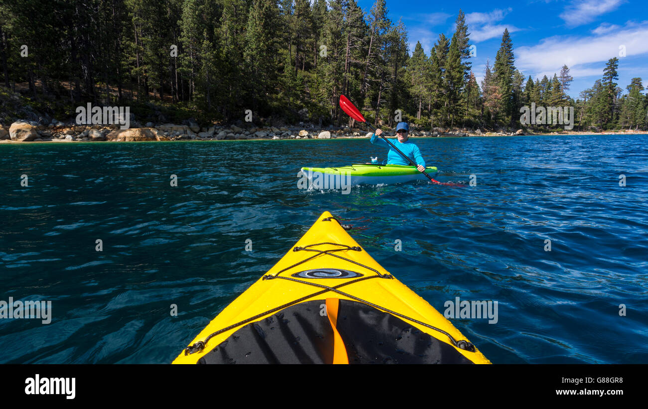 Kayaking in Emerald Bay, Emerald Bay State Park, Lake Tahoe, California ...
