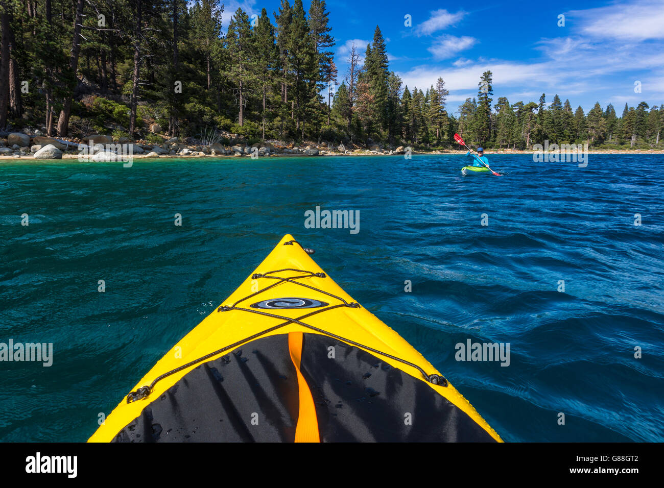 Kayaking in Emerald Bay, Emerald Bay State Park, Lake Tahoe, California ...