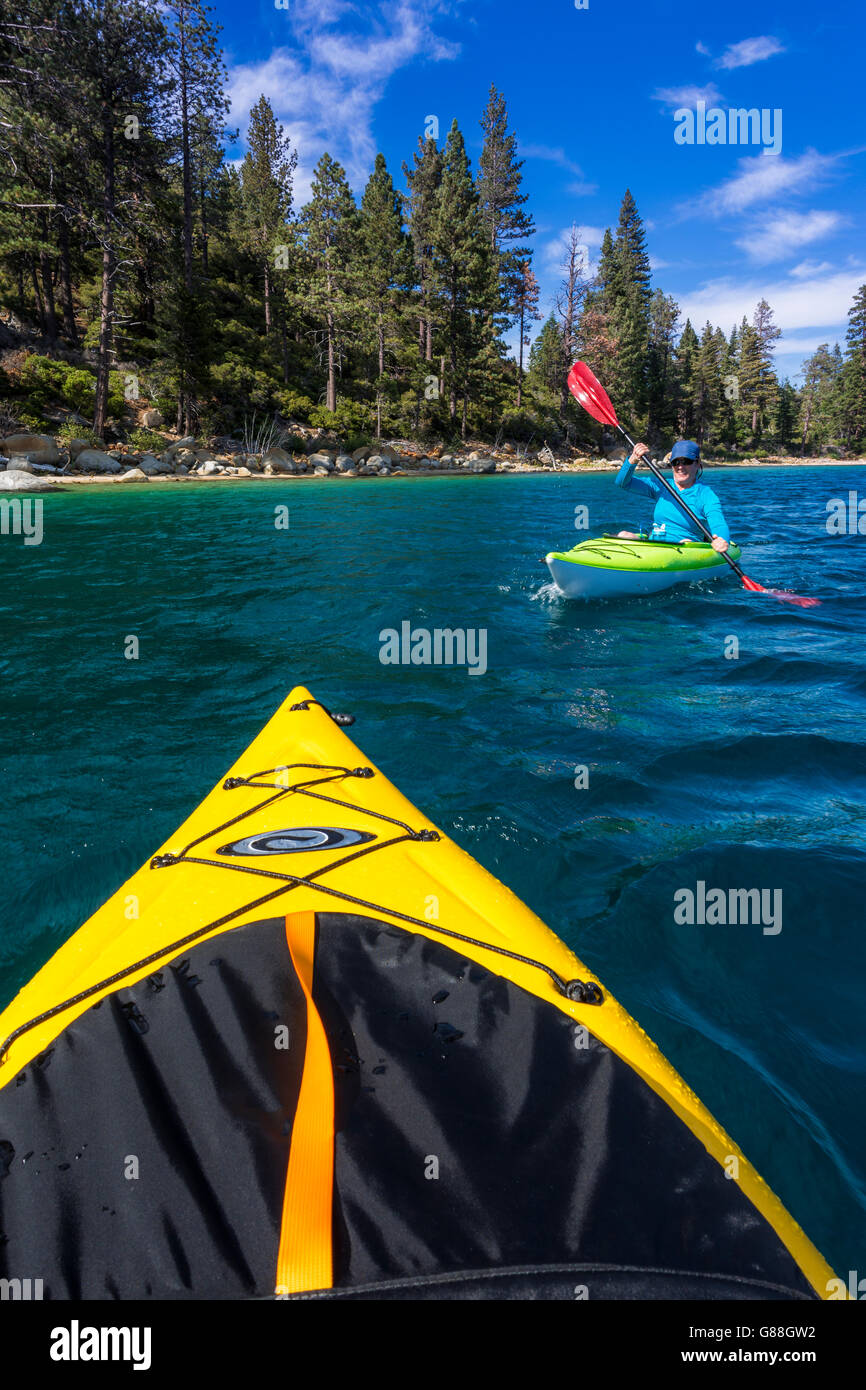 Kayaking in Emerald Bay, Emerald Bay State Park, Lake Tahoe, California ...