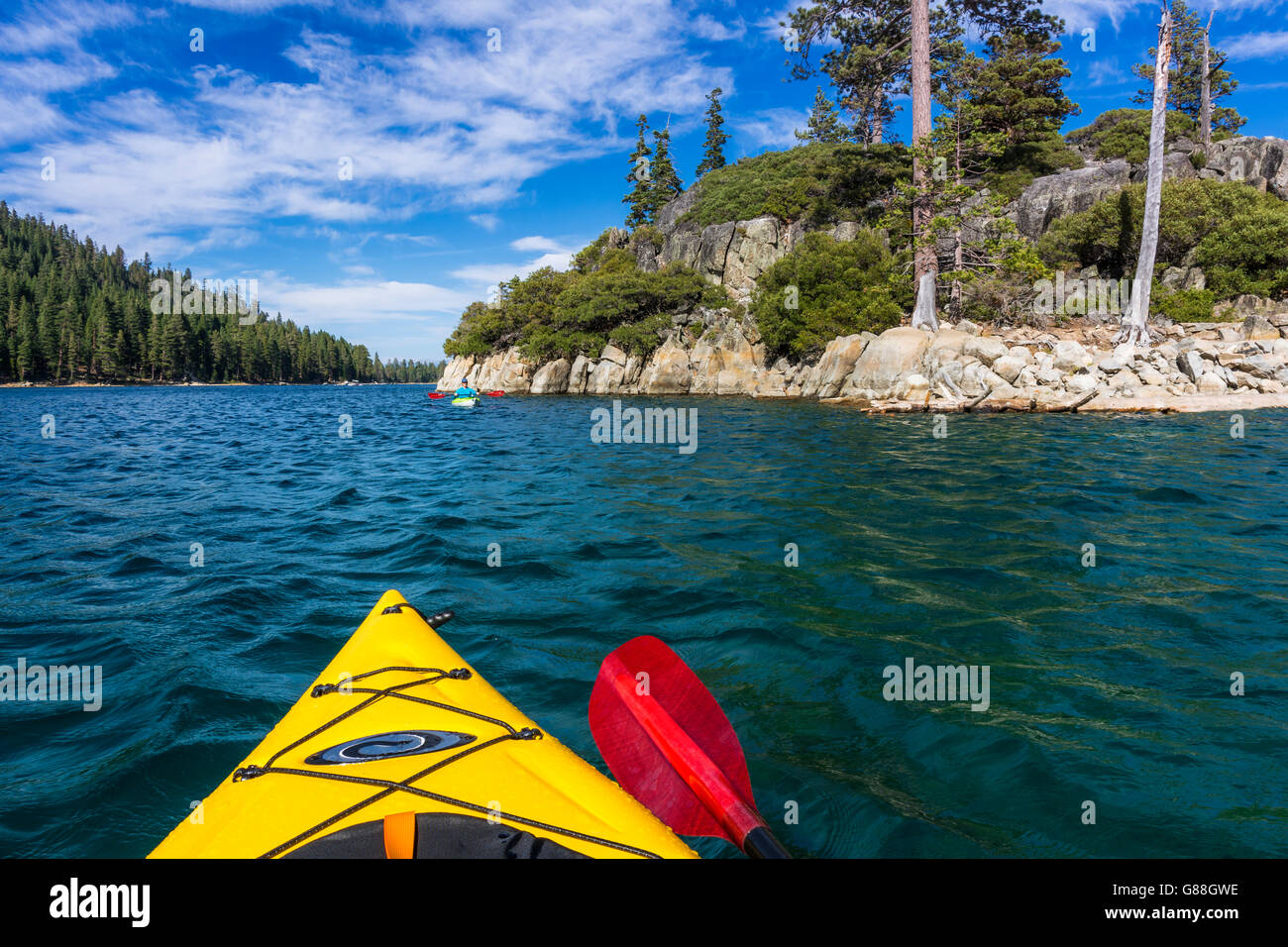 Kayaking in Emerald Bay, Emerald Bay State Park, Lake Tahoe, California ...