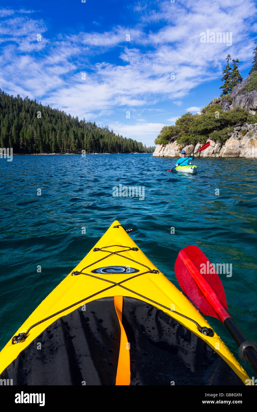 Kayaking in Emerald Bay at Fannette Island, Emerald Bay State Park ...