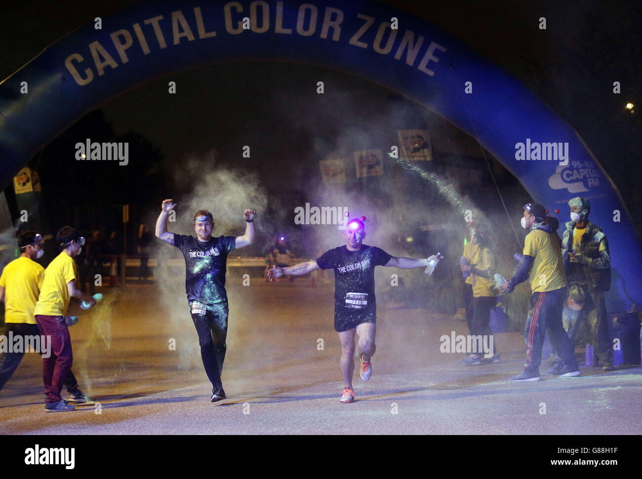 The Color Run Night Stock Photo - Alamy