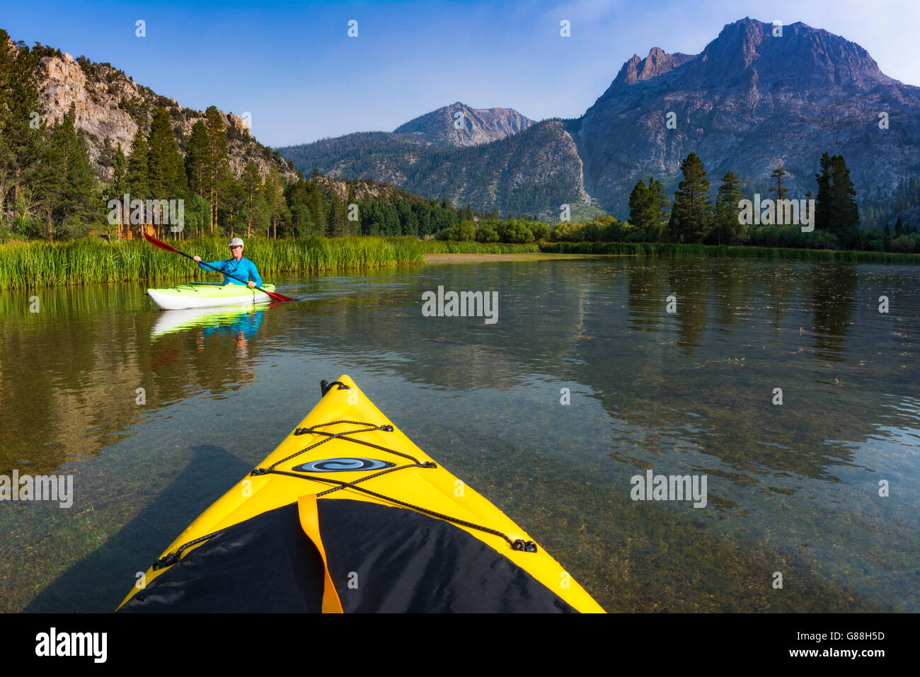 Kayaking on Silver Lake, Inyo National Forest, June Lake, California ...