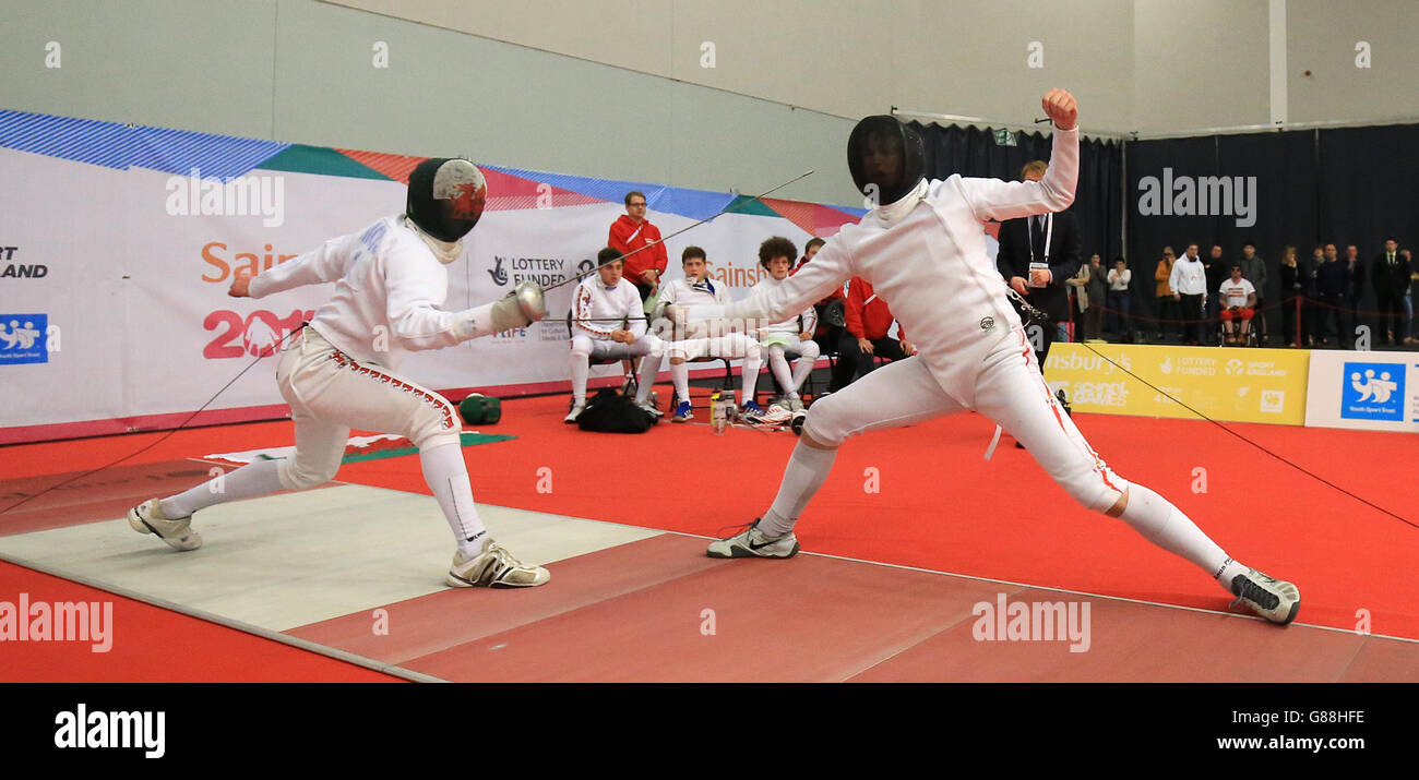 Wales' George Morris Wales (left) fights Northern Ireland's Philip ...