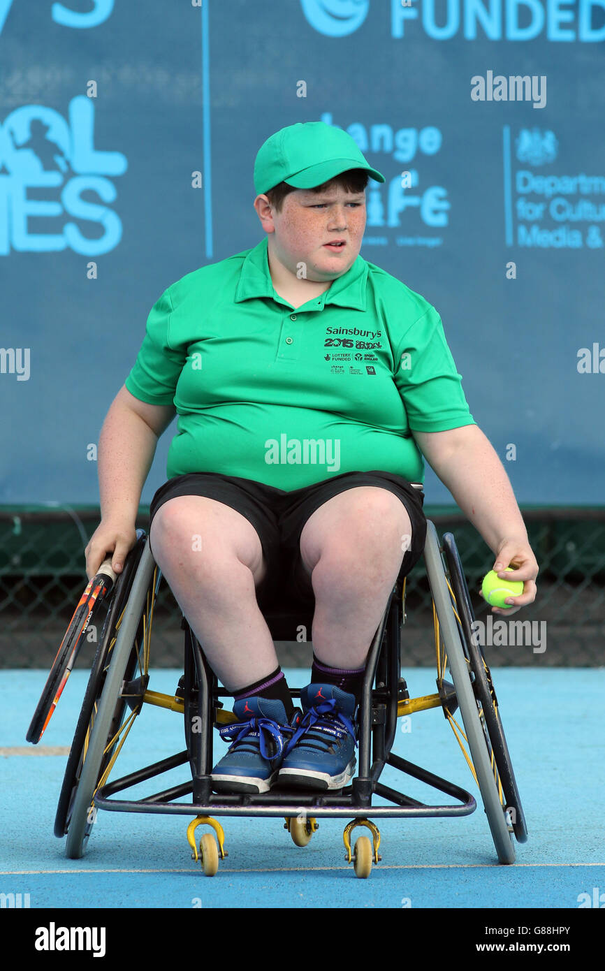 Ireland's Nathan McCabe in action during the wheelchair tennis at the ...