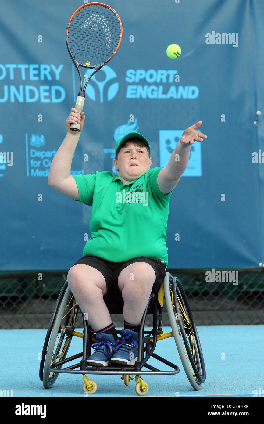 Ireland's Nathan McCabe in action during the wheelchair tennis at the ...