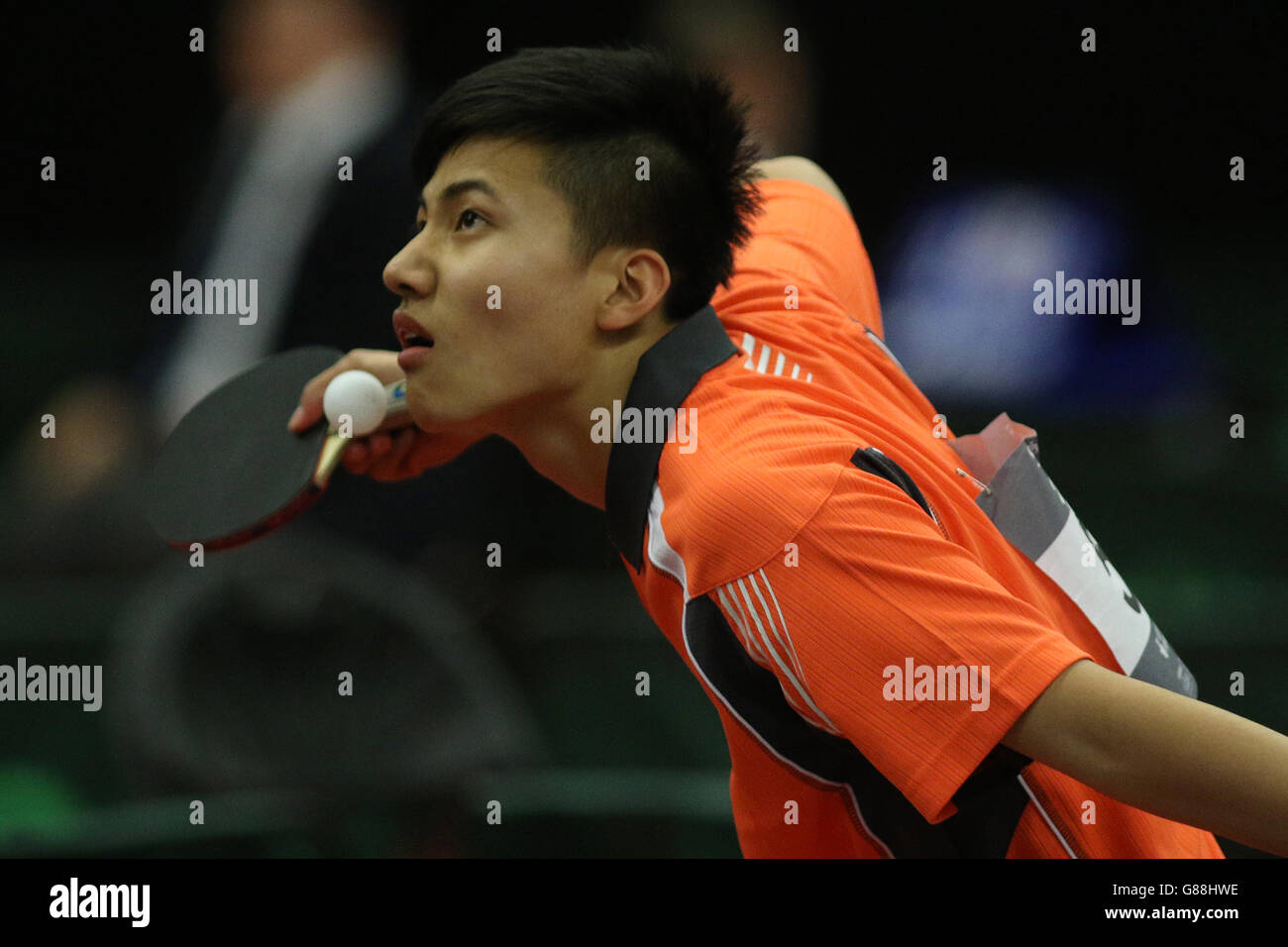 England South West's Hugo Pang in action during the table tennis at the ...