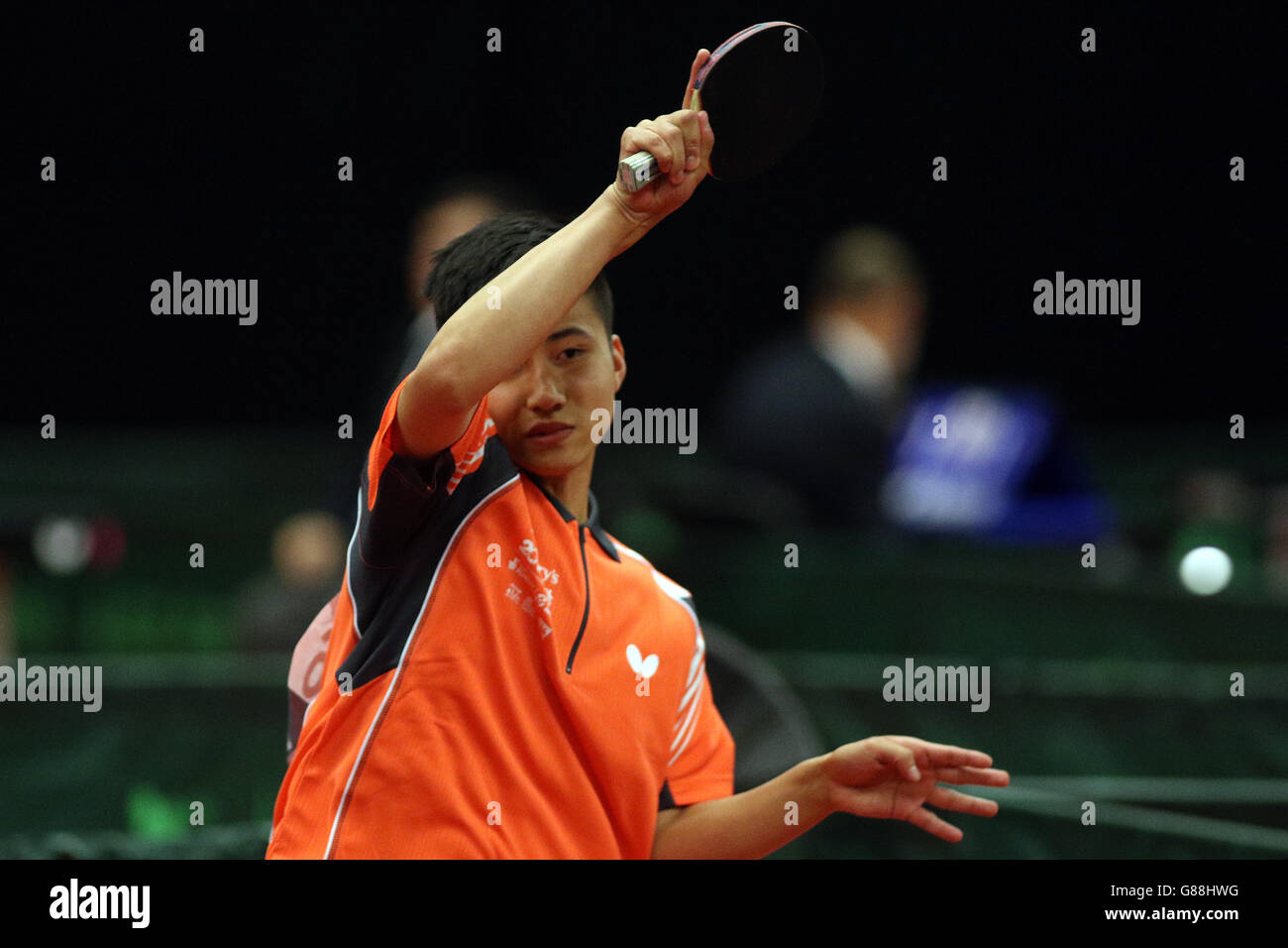 England South West's Hugo Pang in action during the table tennis at the ...
