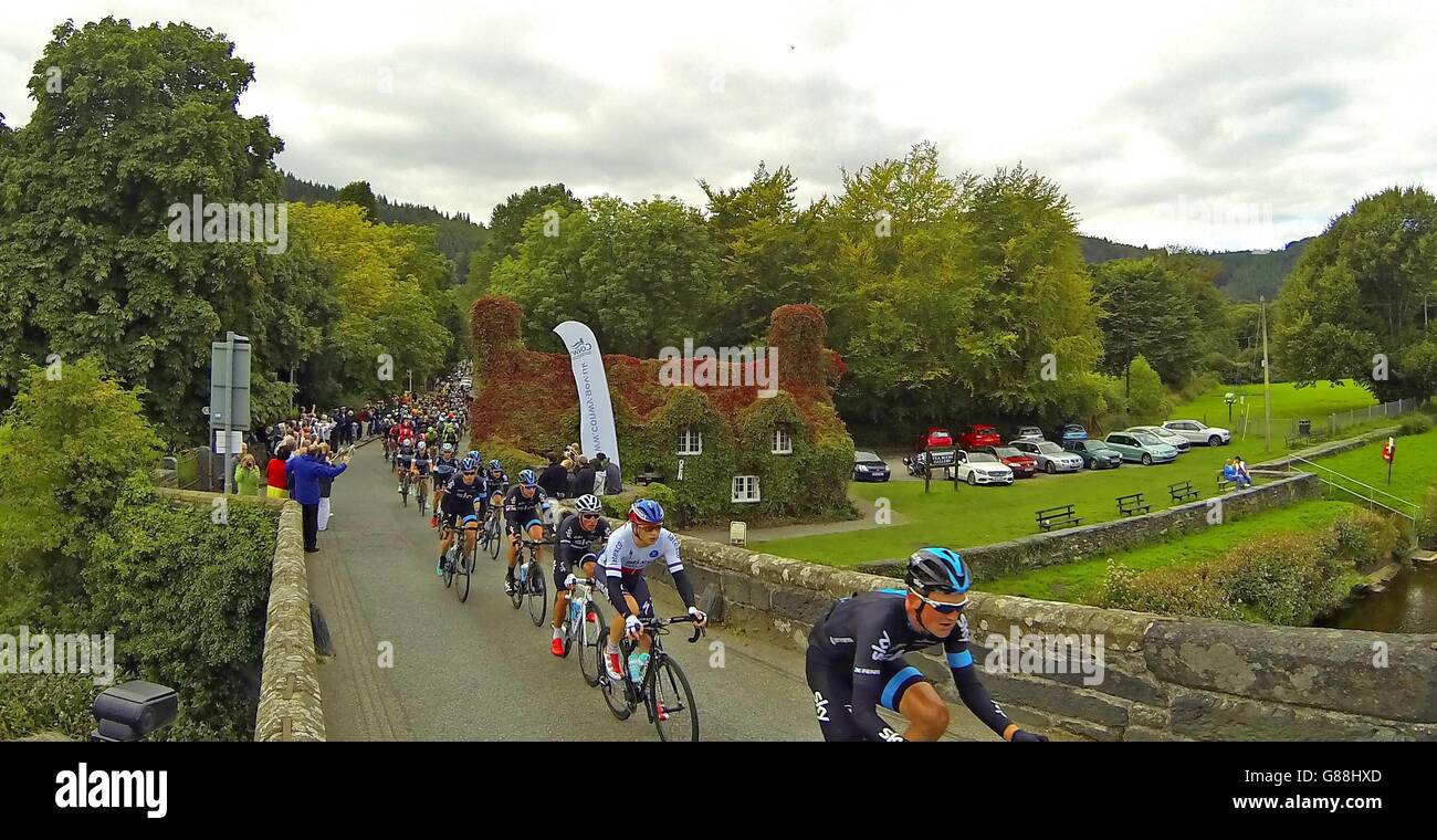 Cycling - Tour of Britain - Stage One - Anglesey to Wrexham. Riders ...