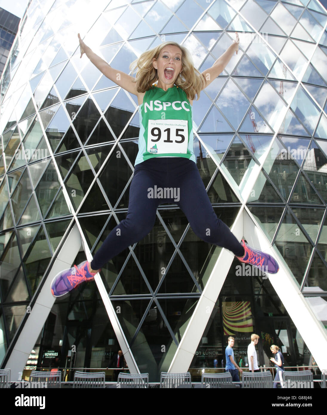 NSPCC celebrity Gherkin Challenge Stock Photo - Alamy