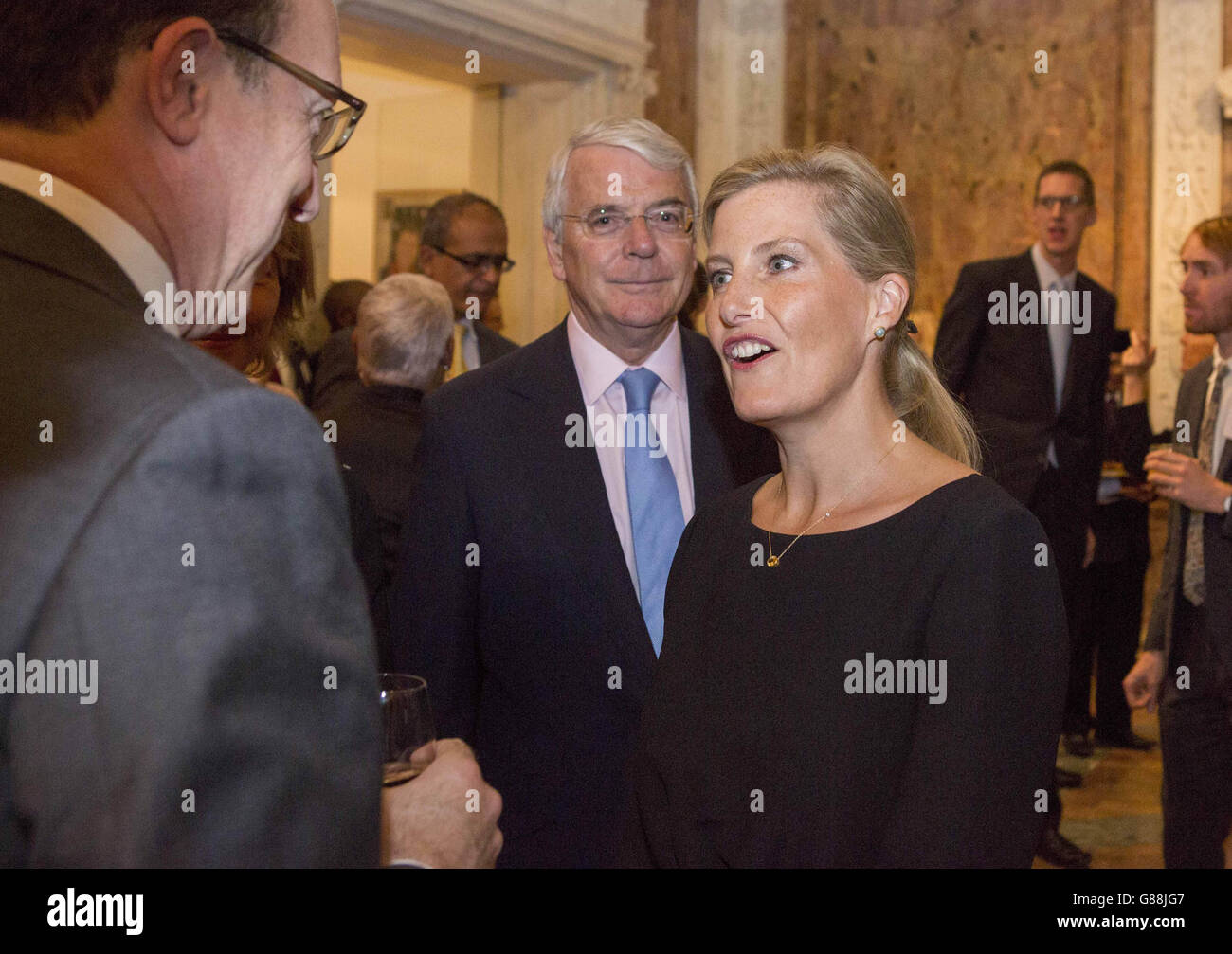 former British Prime Minister Sir John Major and the Countess of Wessex ...