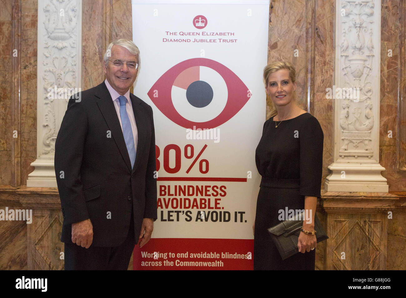 Former British Prime Minister Sir John Major with the Countess of ...
