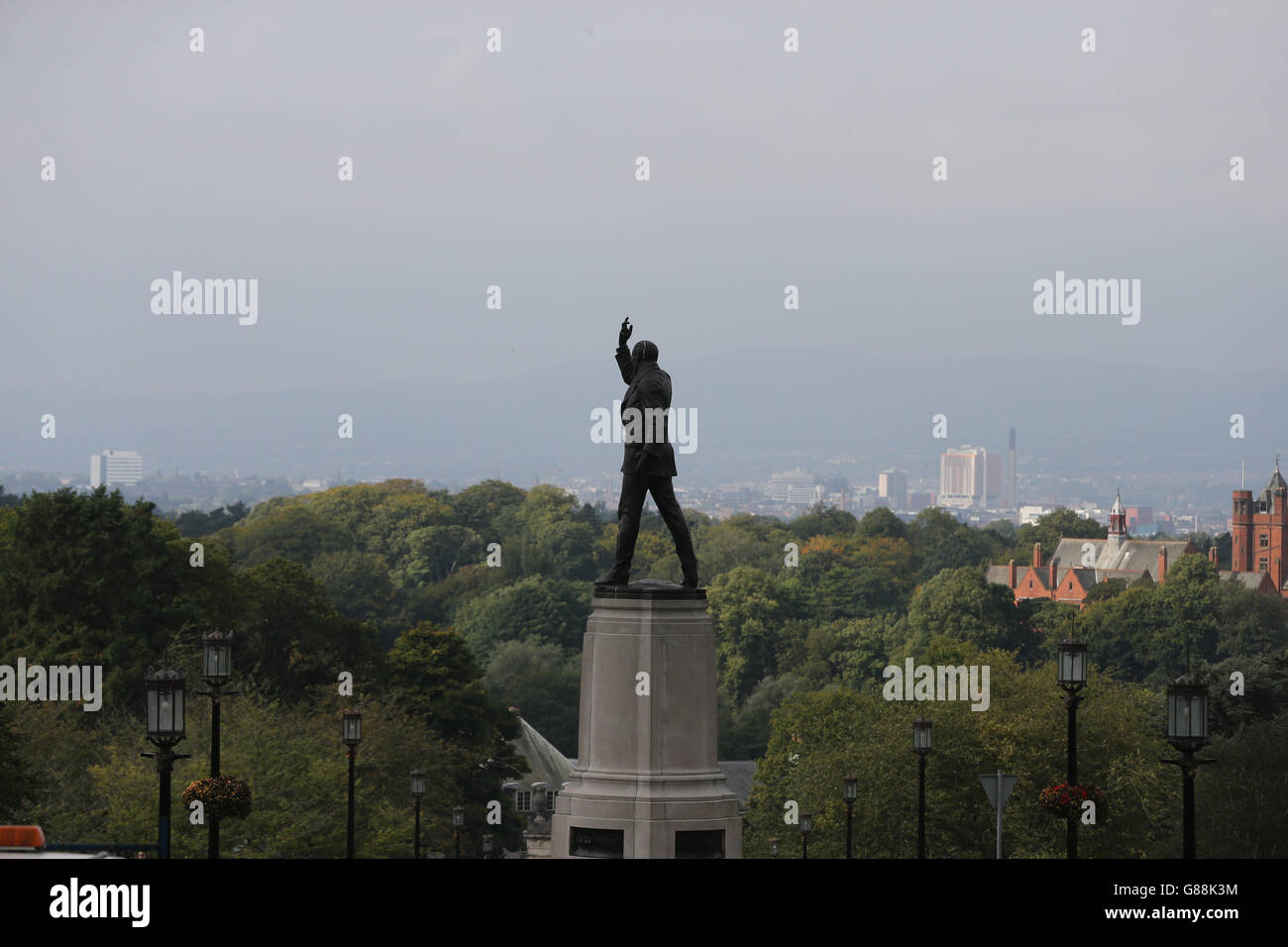 The Lord Edward Carson Statue in the grounds of Stormont in Belfast as ...