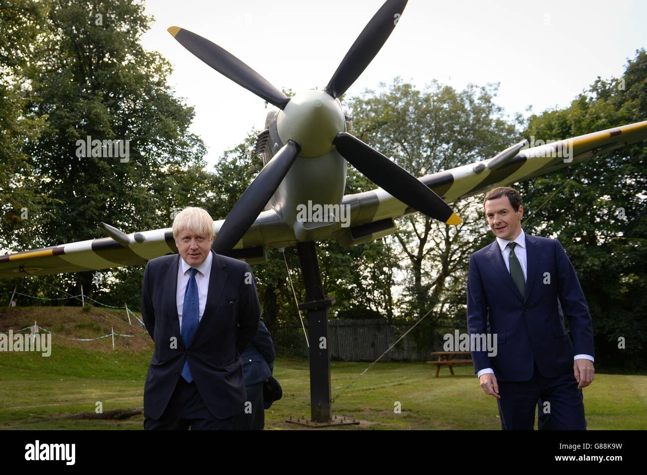 Mayor and chancellor visit the battle of britain bunker hi-res stock ...