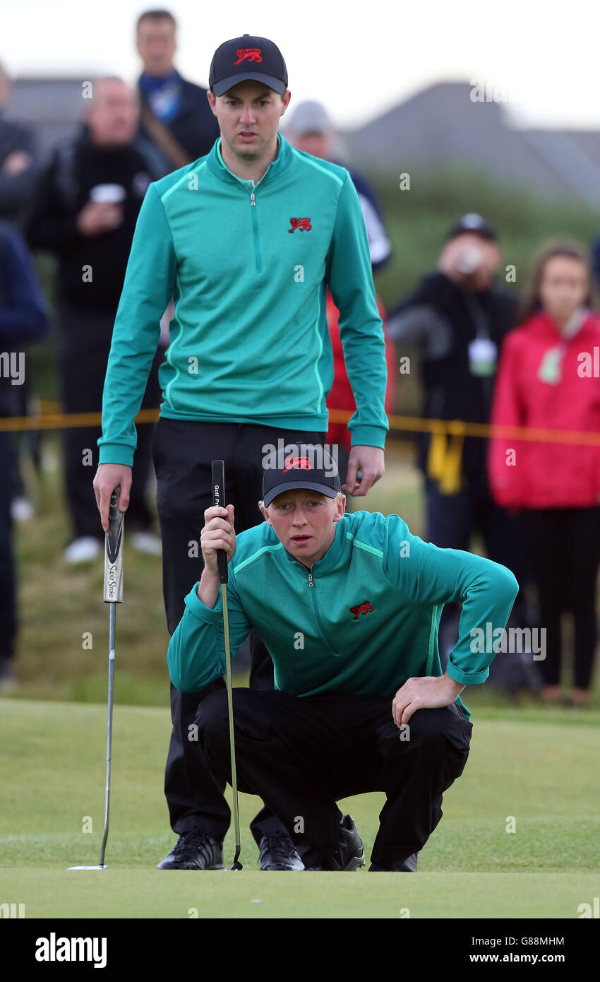 Great Britain and Ireland's Ashley Chesters and Jamie Mullen line up ...
