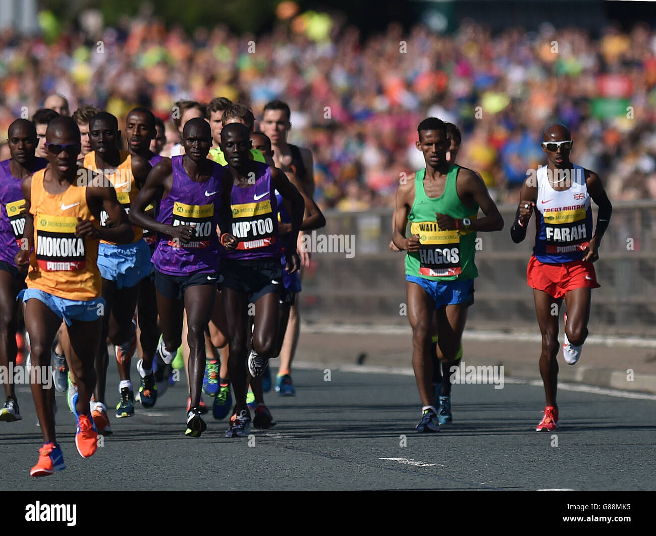 The start of the Morrisons Great North Run, including Mo Farah (right ...