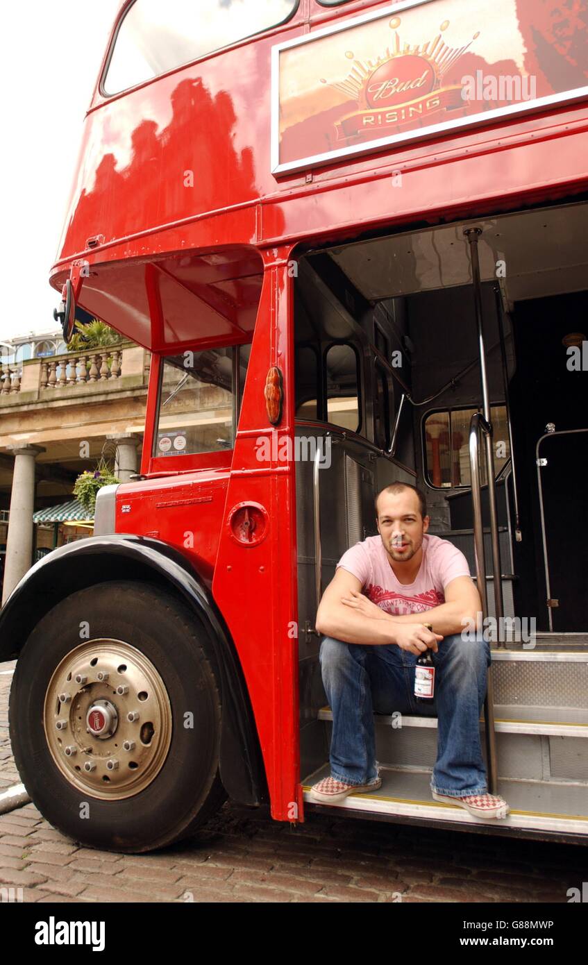Dj mylo on a double decker bus hi-res stock photography and images - Alamy