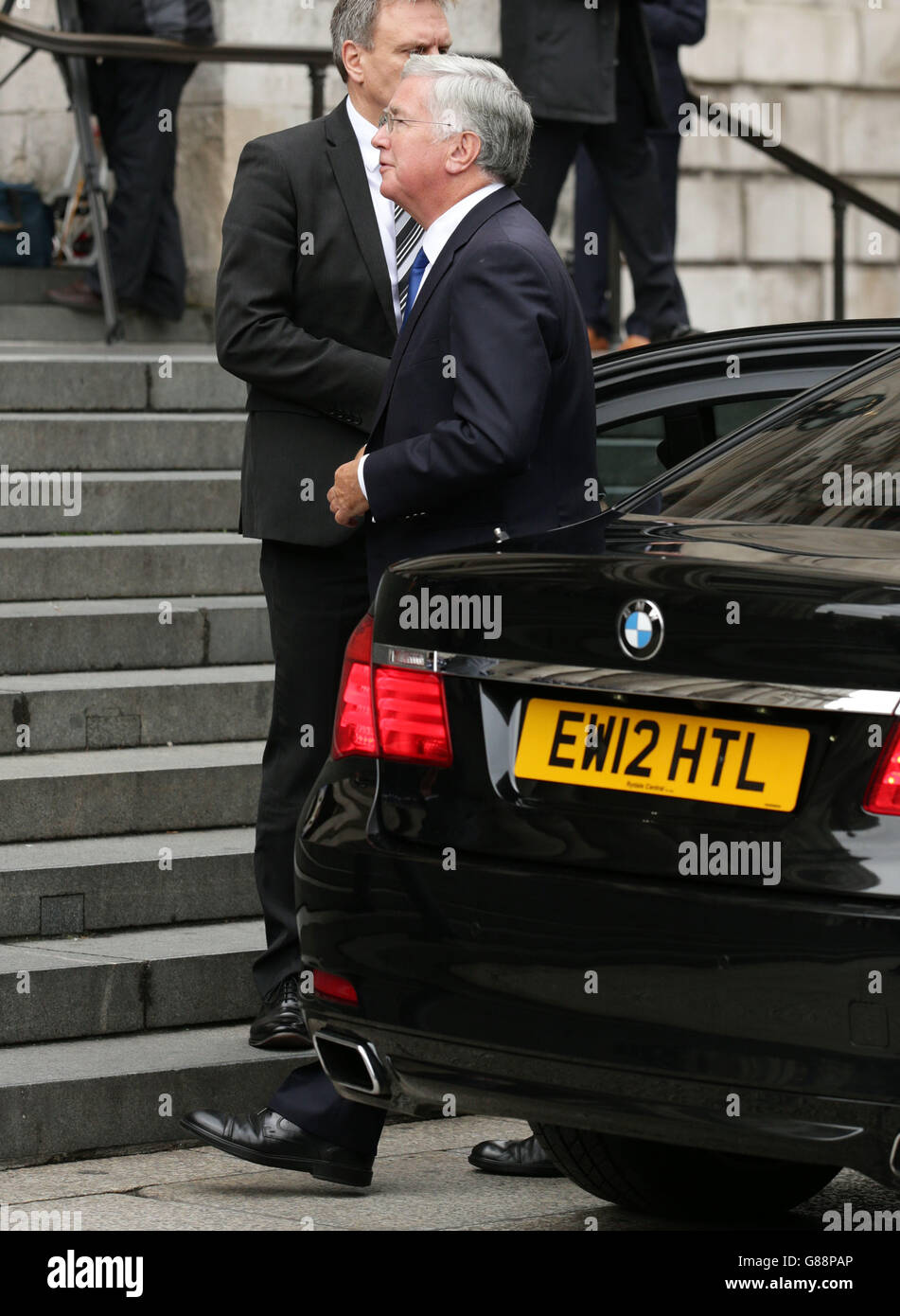 Defence Secretary Michael Fallon arrives for a service at St Paul's ...