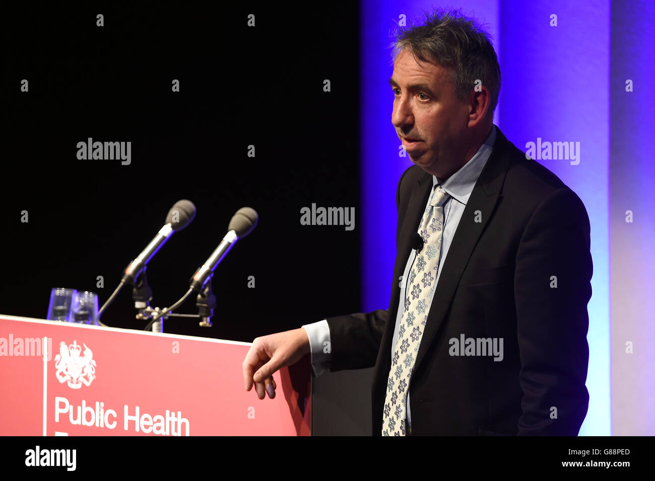 Public Health England chief executive Duncan Selbie speaks during the ...