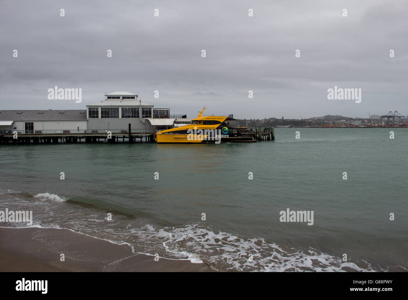 Explore Waiheke Fullers ferry D6 at the Devonport Ferry Terminal on the ...