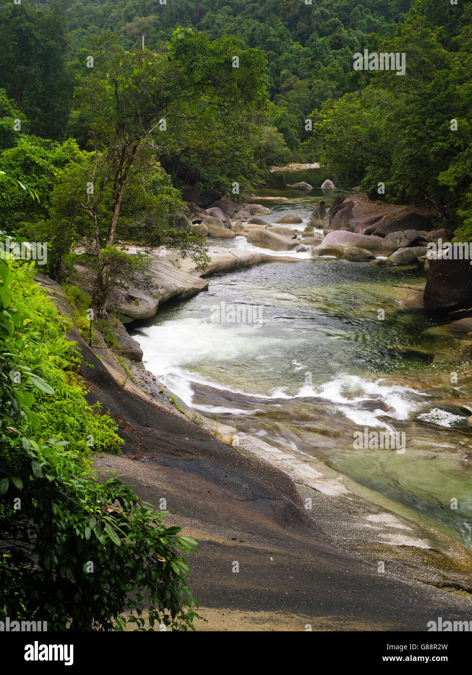 The famous Babinda Boulders along Babinda Creek, near Babinda, QLD ...