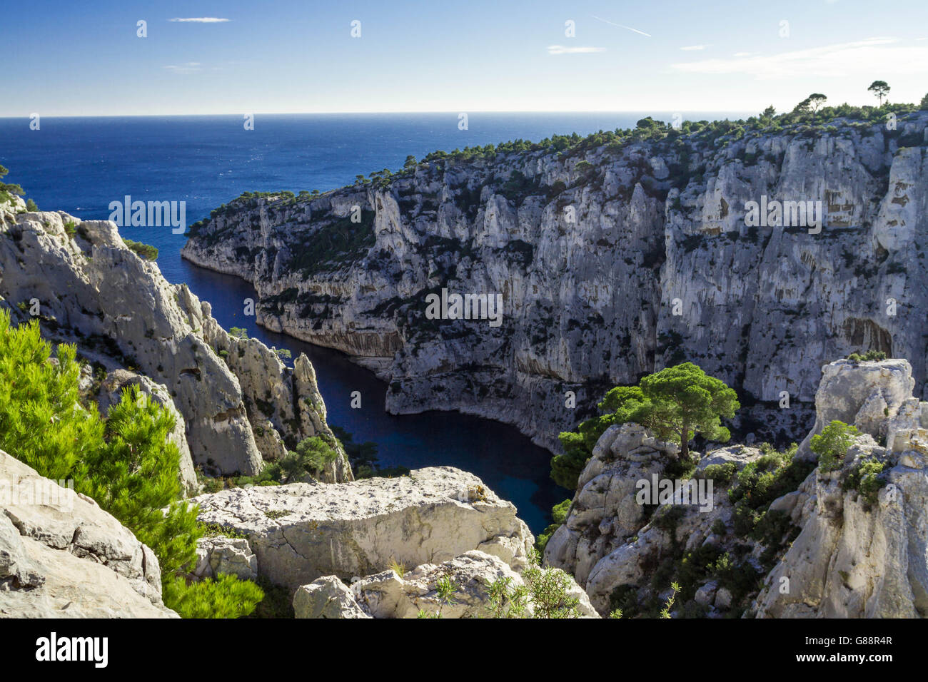 Les Calanques cliffs, Cassis, Cote d'Azur, France Stock Photo - Alamy