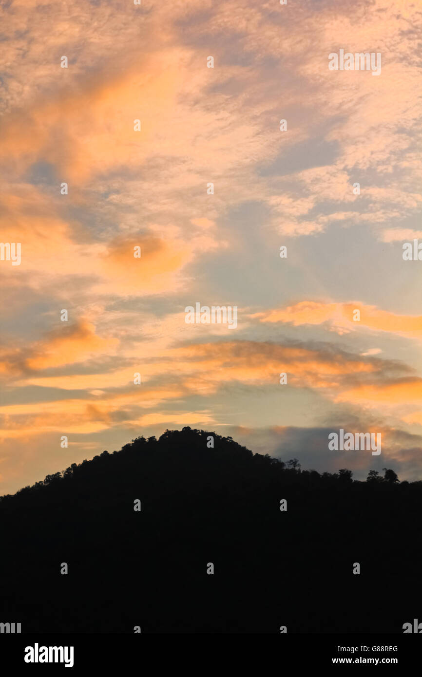 Beautiful sunset and evening sky with clouds for background Stock Photo ...