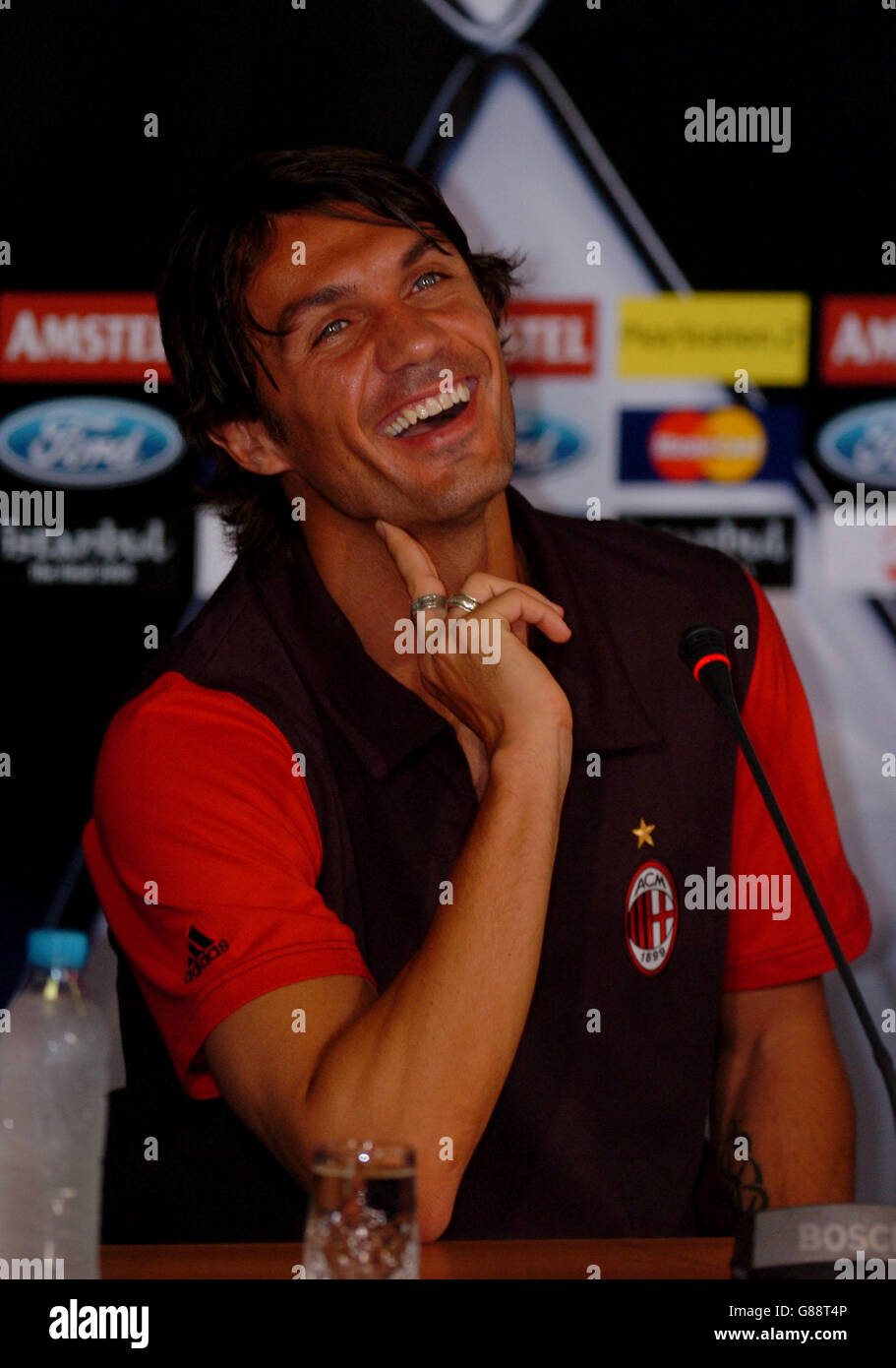 AC Milan's captain Paolo Maldini during the press conference Stock ...