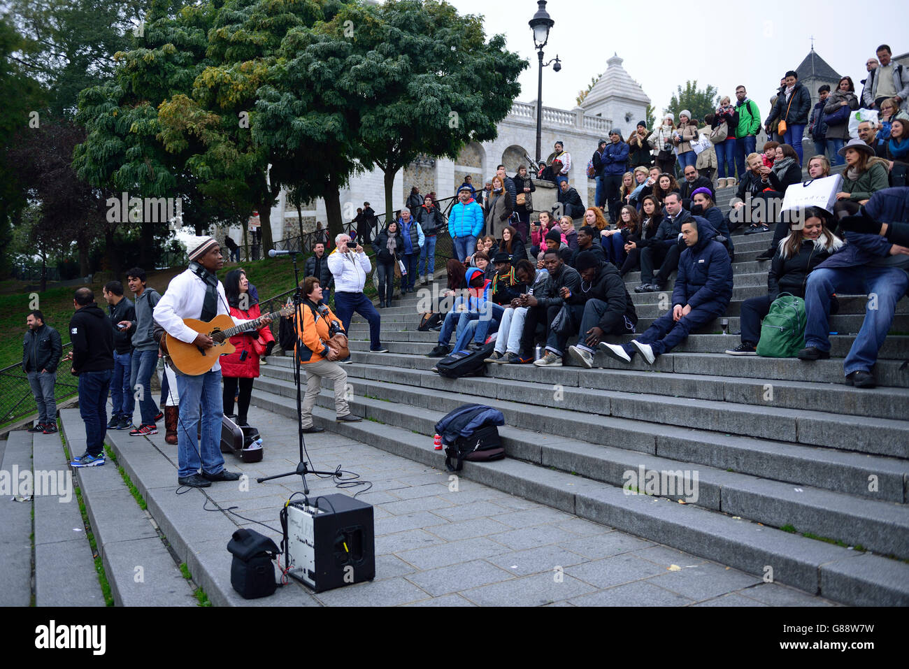 Stairs at Sacre Coeur, Montmartre, Paris, France Stock Photo - Alamy