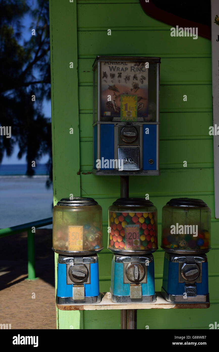 gumball machine, beach at St. Leu, La Reunion, France Stock Photo - Alamy
