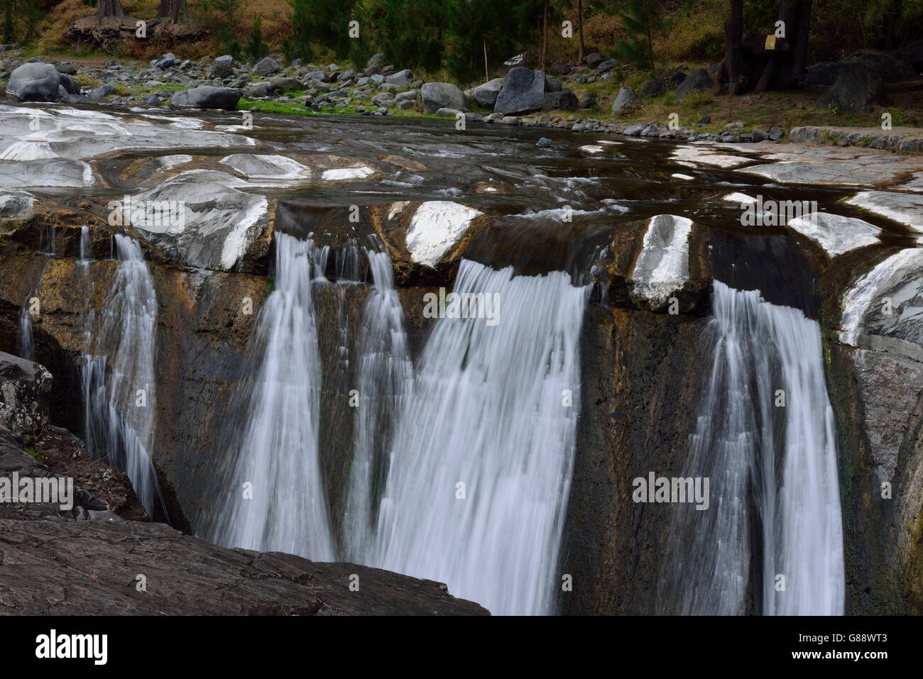 waterfall Trois Roche, trekking from Marla to Col du Boefs (Cirque de ...