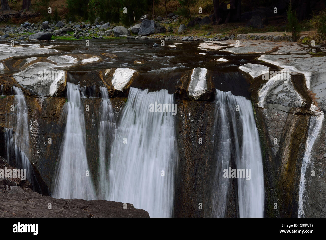waterfall Trois Roche, trekking from Marla to Col du Boefs (Cirque de ...