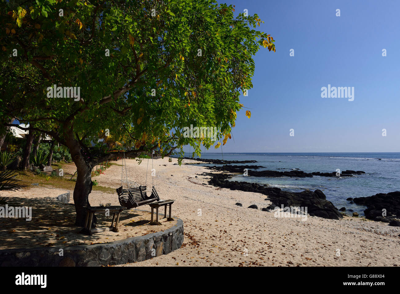 Beach at Tamarin, Mauritius Stock Photo - Alamy