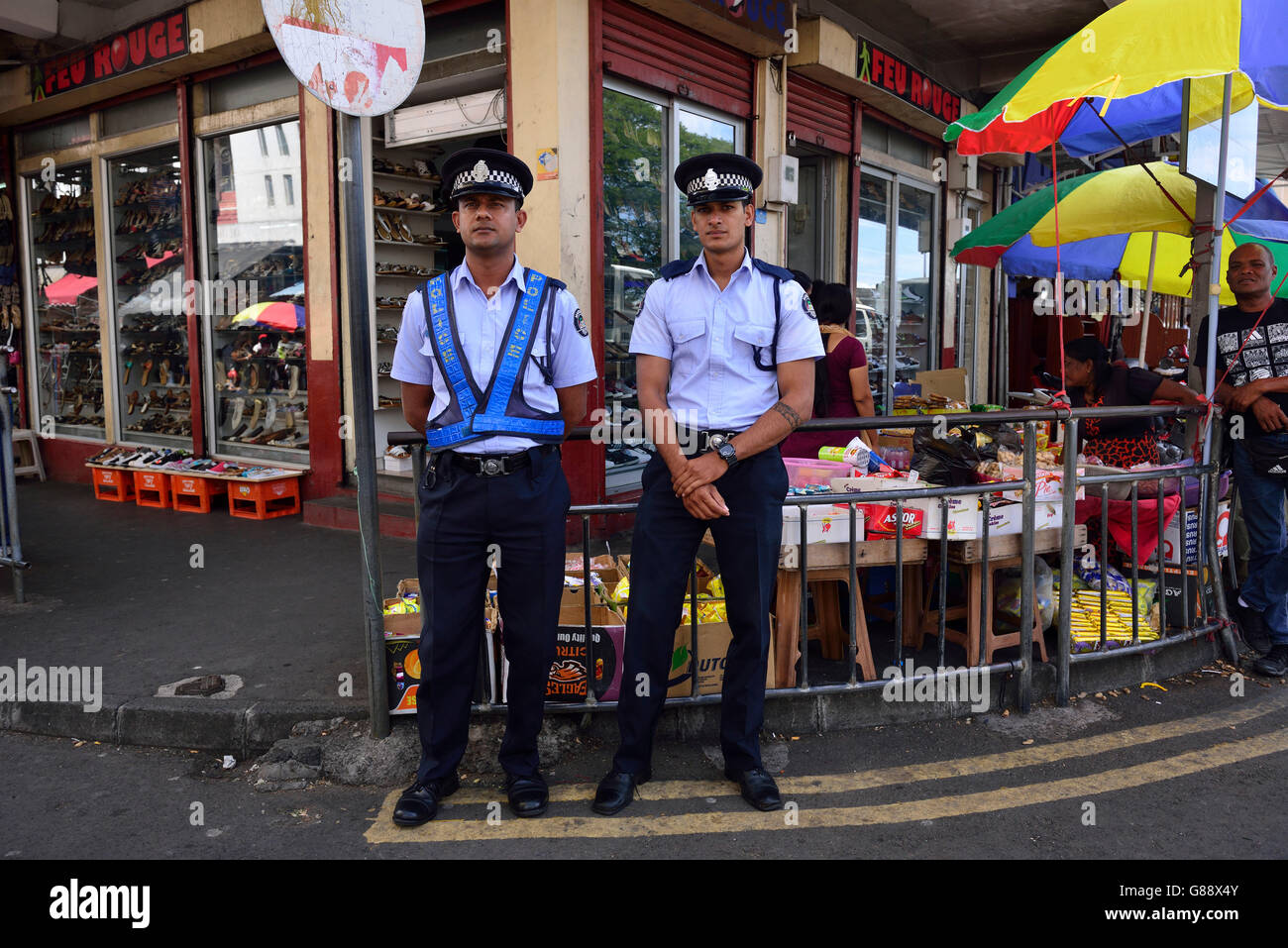 Policemen, Port Louis, Mauritius Stock Photo - Alamy