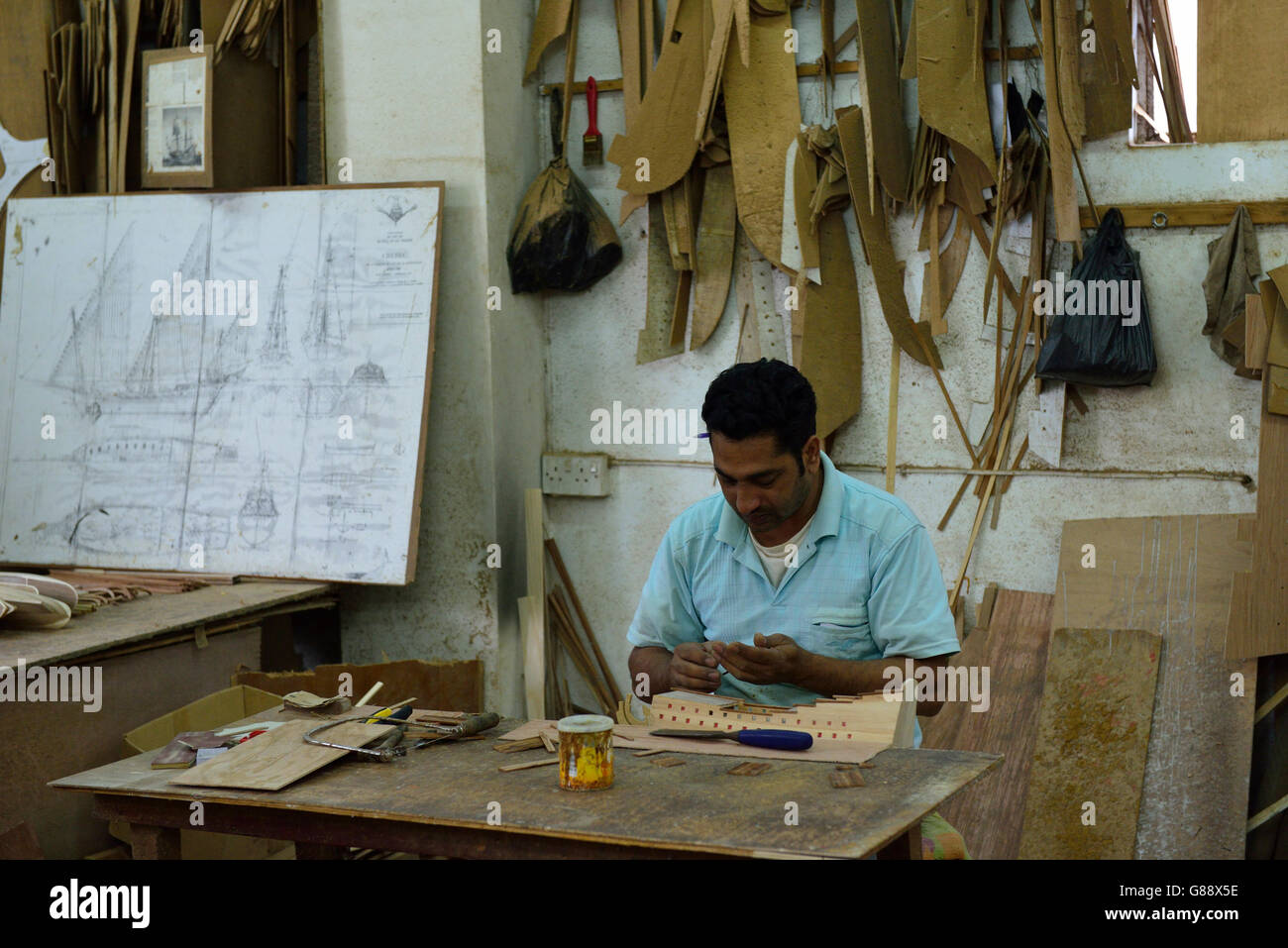 ship model factory, Floreal, Mauritius Stock Photo - Alamy