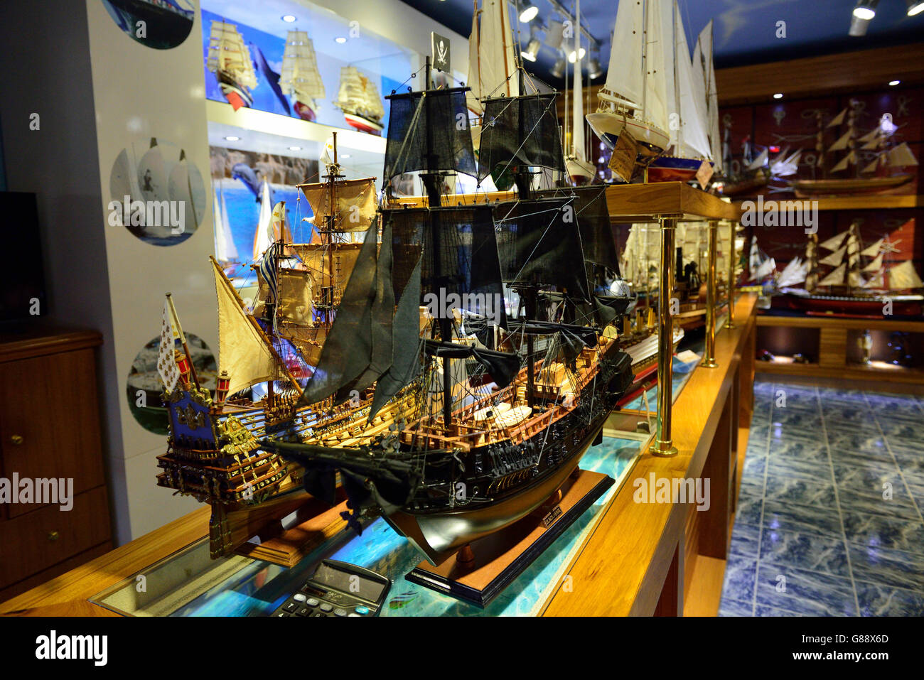 ship model factory, exhibition, Floreal, Mauritius Stock Photo - Alamy