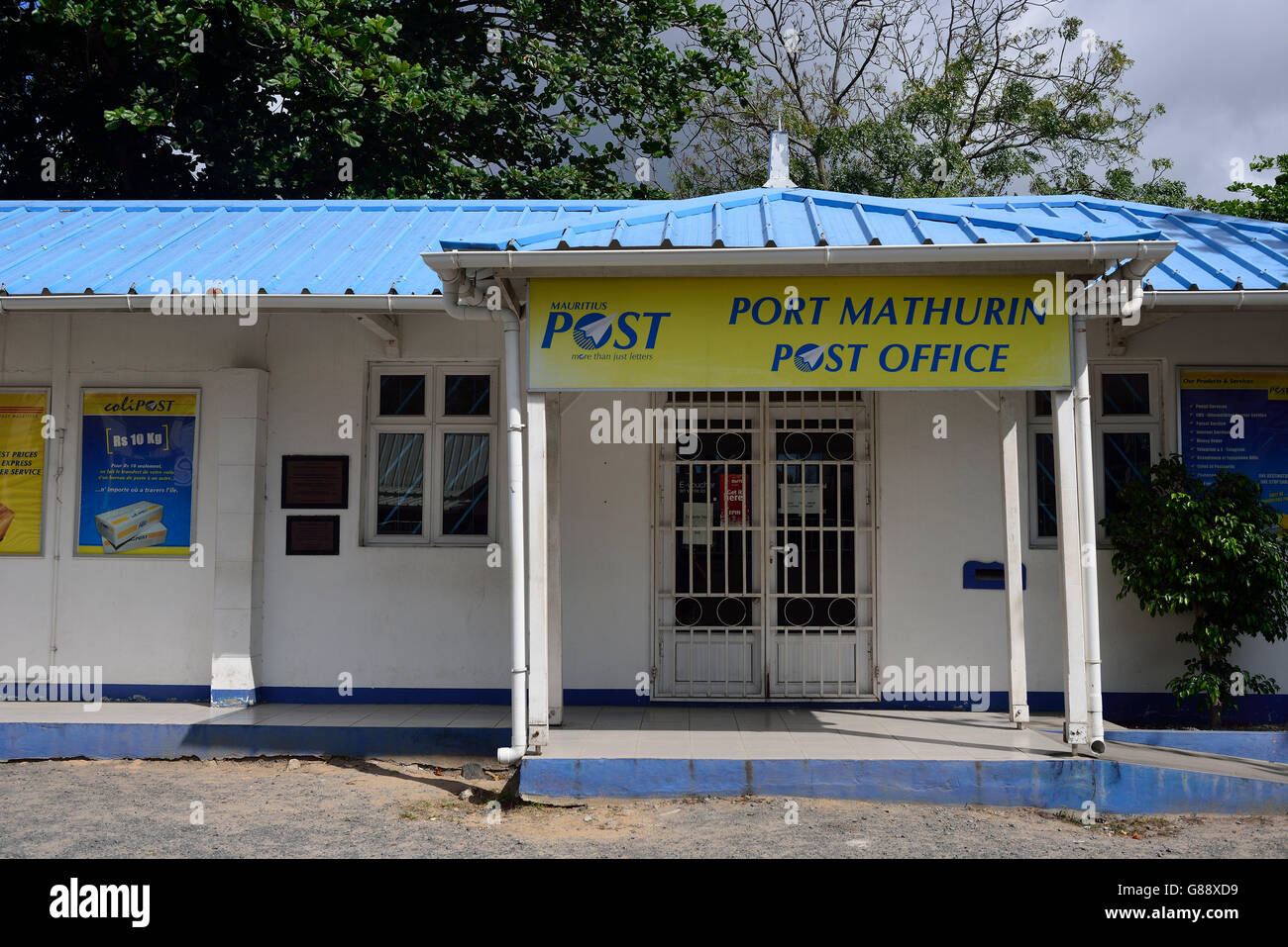 Post office, Port Mathurin, Rodrigues Stock Photo - Alamy