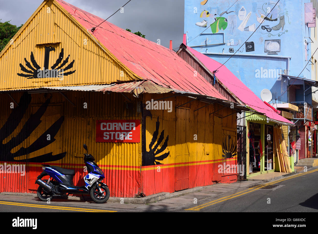 Corner Store, Port Mathurin, Rodrigues Stock Photo - Alamy