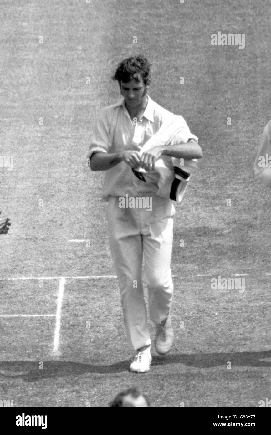 Australias bob massie makes his way off the pitch hi-res stock ...