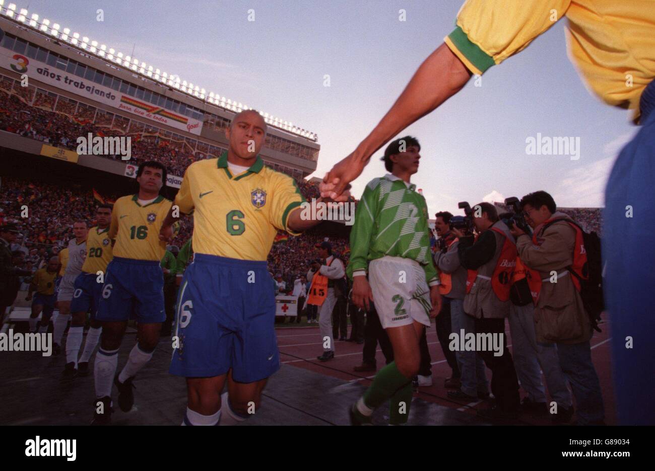 International Soccer ... Copa America .... Bolivia v Brazil Stock Photo ...