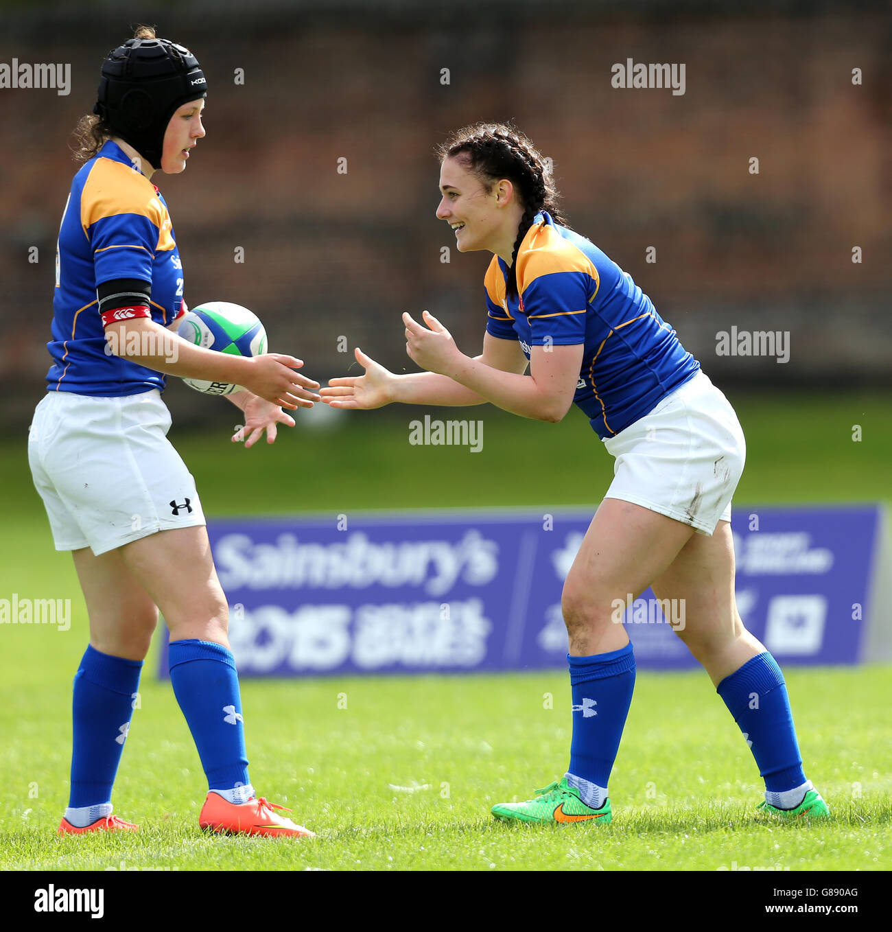 An East Wales sevens player celebrates after scoring a try against ...