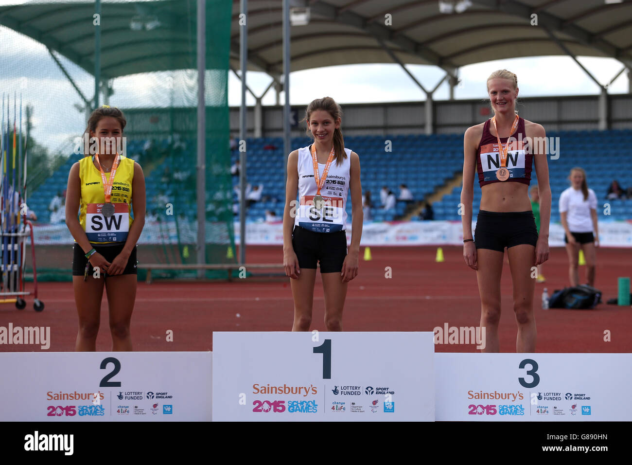 (l-r) England South West's Alex Barbous, England South East's Yasmin ...