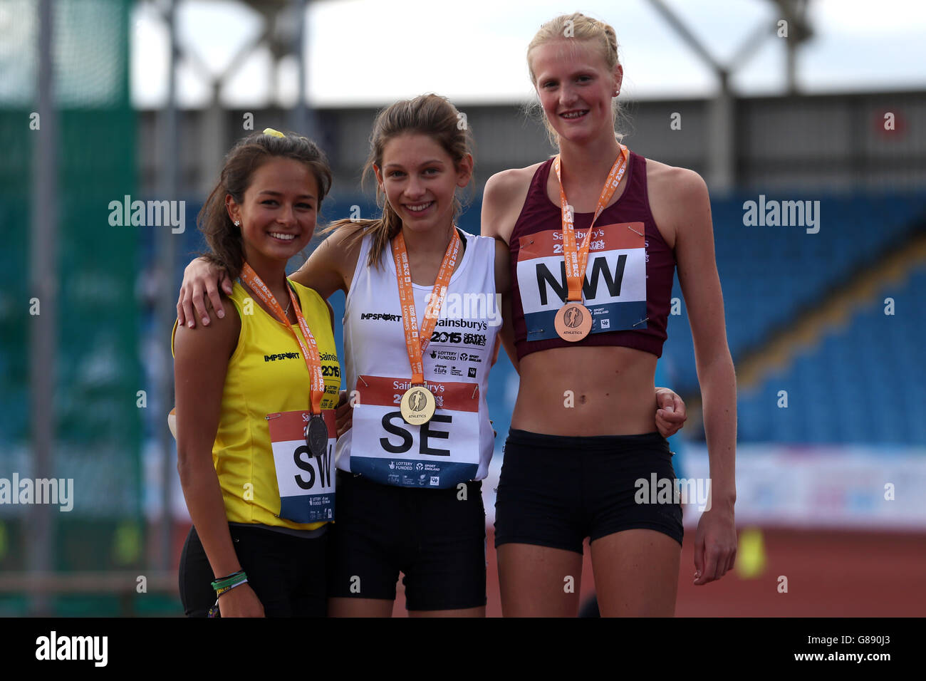 (l-r) England South West's Alex Barbous, England South East's Yasmin ...