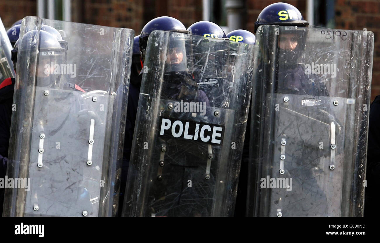 Scotland police riot gleneagles hi-res stock photography and images - Alamy