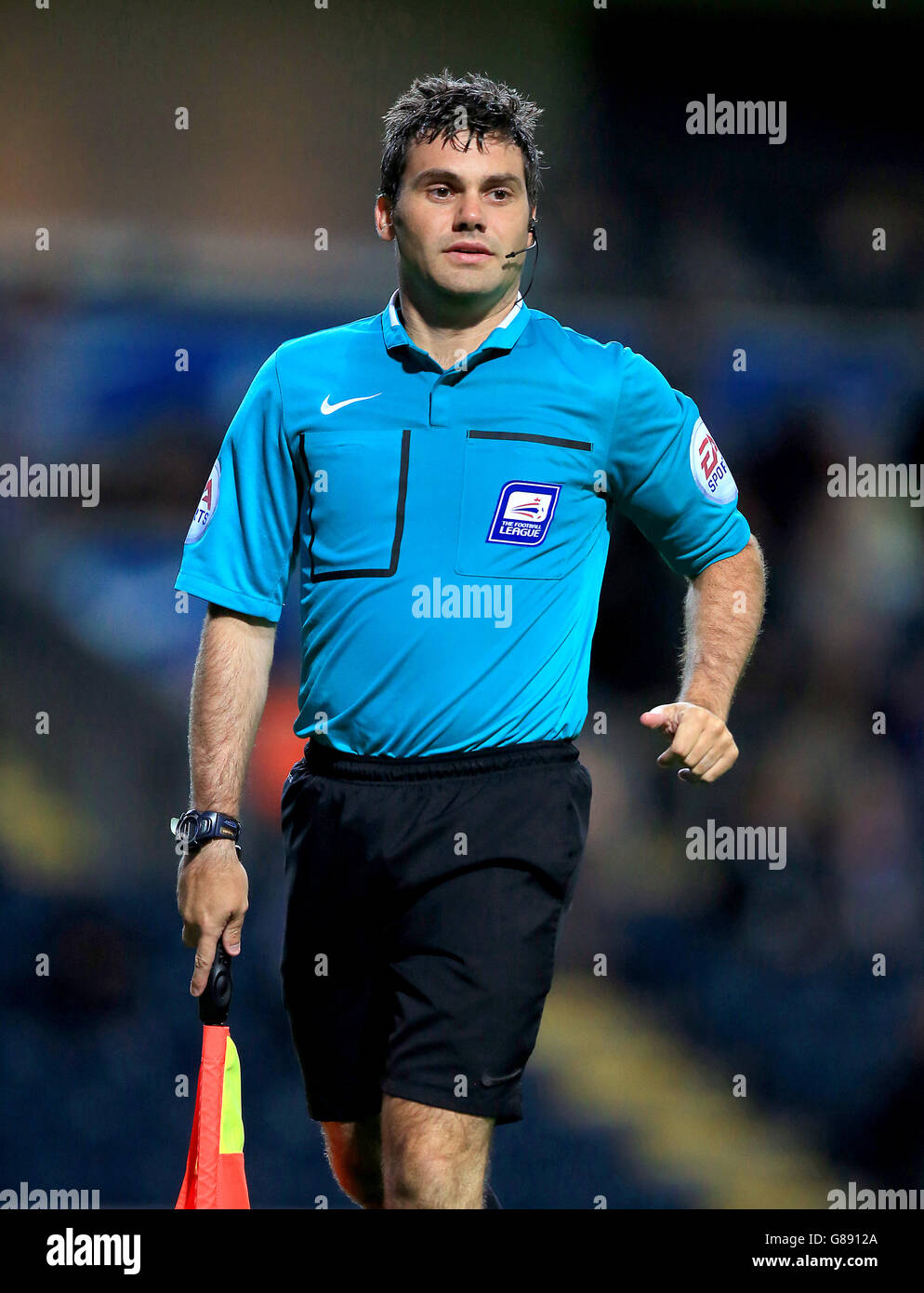 Assistant referee linesman half length mid top hi-res stock photography ...