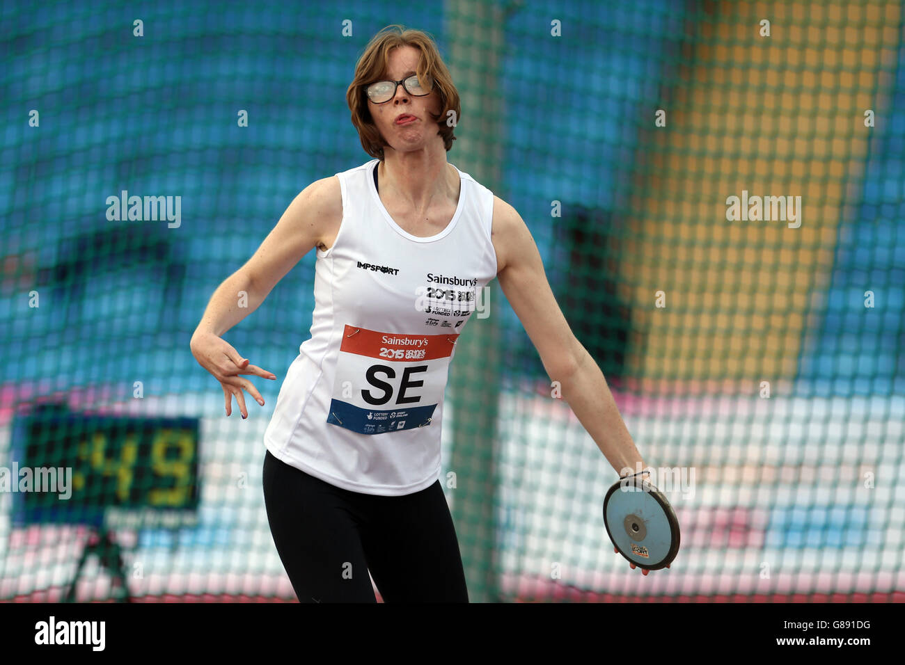 England South East's Fiona Montgomery takes part in the girls ambulant ...